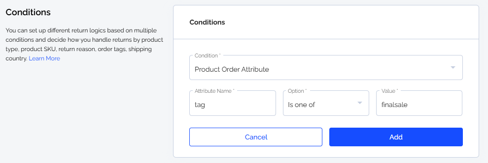 Creating Non-Returnable Items Using Tags or SKUs – WeSupply