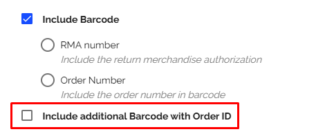 Aptos Order ID with Barcode on Return Packing Slips – WeSupply