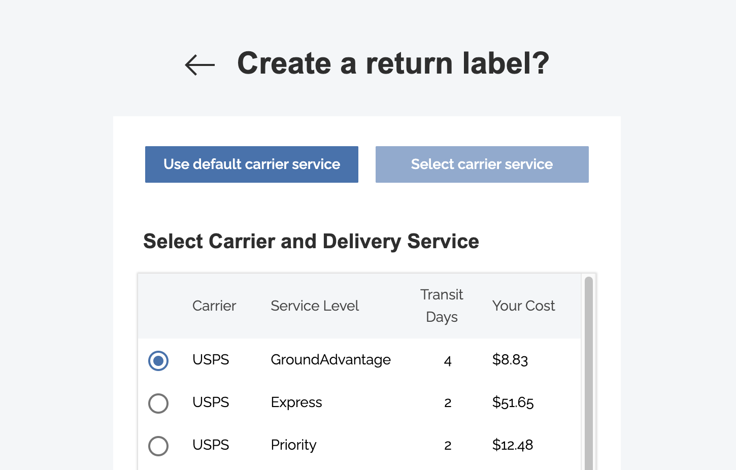 How to enable return carrier service selection for admin returns ...